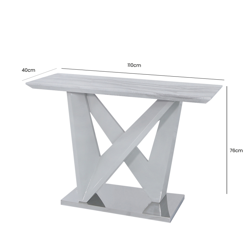 Amara Marble Effect Console Table